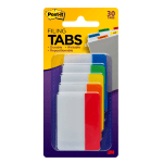 Post it Durable Tabs 2 in. x 1.5 in. Pack of 24 Tabs Beige Green Red ...