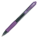 Pilot G2 Gel Pen Fine Point 0.7 mm Clear Barrel Grape Ink - Office Depot