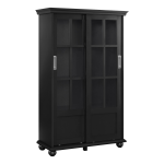 Ameriwood™ Home Aaron Lane 51"H 4-Shelf Bookcase With Sliding Glass ...