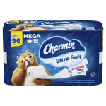 Charmin Ultra Soft Mega Roll Toilet Paper 4 x 4 White 224 Sheets Per ...