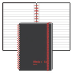 Black n Red Wirebound Notebook 3 58 x 5 78 1 Subject Wide Ruled 70 ...
