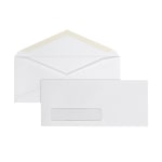 Office Depot Brand Envelopes Left Window 4 18 x 9 12 Gummed Seal White ...