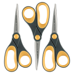 Acme United Titanium Nonstick Scissors 8 Pointed GrayYellow Pack Of 3 ...