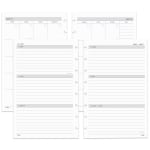 TUL Discbound Undated Daily Refill Pages Junior Size 2 Pages Per Day 50 ...
