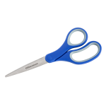 Office Depot Brand Soft Handle Stainless Steel Scissors 8 Bent BlueGray ...