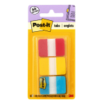 Post it Notes Durable Filing Tabs 1 x 1 12 BlueRedYellow 22 Flags Per ...