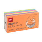 Office Depot Brand Pop Up Sticky Notes 3 x 3 Assorted Pastel Colors 100 ...