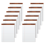 Tops Gum Top Pad 50 Sheets Plain Glue 8 12 x 11 White Paper 12 Pack ...