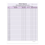 HIPAA Compliant PatientVisitor Privacy 2 Part Sign In Sheets 8 12 x 11 ...