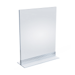 Azar Displays Acrylic Vertical 2 Sided Sign Holders 8 12 H x 8 12 W x 3 ...