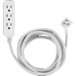 Cordinate 3 Outlet Grounded Extension Cord 10 GrayWhite - Office Depot