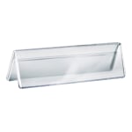 Azar Displays 2 Sided Acrylic Name Plates 2 x 6 Clear Pack Of 10 Name ...