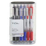 TUL Retractable Gel Pens Medium Point 0.7 mm Silver Barrel Assorted Ink ...
