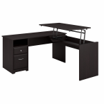 Bush Furniture Cabot 3 Position L Shaped Sit to Stand Desk 72 W ...