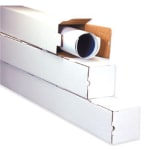 Office Depot Brand White Square Mailing Tubes 3 x 3 x 18 Pack Of 25 ...