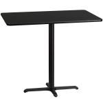 Flash Furniture Rectangular Laminate Table 31 316 H x 24 W x 30 D ...
