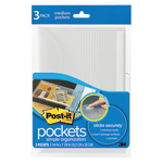 Post it Pockets 5 12 x 8 Clear Pack Of 3 - Office Depot