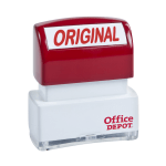 Office Depot Brand Pre Inked Message Stamp Entered Blue - Office Depot