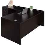 Boss Office Products Holland Suite Desk And Credenza With Dual File ...