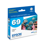 Epson 69 DuraBrite Ultra Cyan Ink Cartridge T069220 S - Office Depot