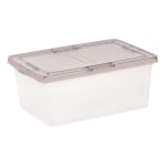 Iris Snap Top Storage Box 4.25 Gallon Clear - Office Depot