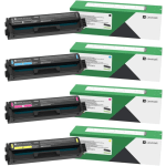 Lexmark C331 Black Cyan Magenta Yellow High Yield Return Program Toner ...