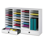 Safco Adjustable Wood Literature Organizer 16 38 H x 39 38 W x 11 34 D ...