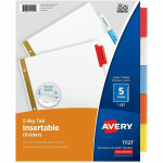 Avery Binder Pockets For 3 Ring Binders Clear Pack Of 5 Binder Pockets ...