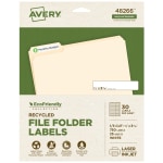 Avery TrueBlock Permanent File Folder Labels 8366 23 x 3 716 White Pack ...