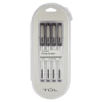TUL Fine Liner Felt Tip Pens Ultra Fine 0.4 mm Silver Barrel Assorted ...