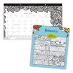 Blueline DoodlePlan Monthly Desk Pad Calendar 17 34 x 10 78 BlackWhite ...