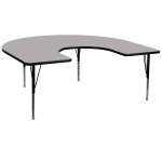 Flash Furniture 72W Kidney Thermal Laminate Activity Table With ...