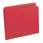 Smead File Folders Letter Size Straight Cut Red Box Of 100 - Office Depot