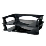 Brenton Studio™ Stacking Desk Trays, 3"H x 14 3/4"W x 9 1/4"D, Black ...