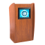 Oklahoma Sound The Vision Lectern With Screen Cherry - Office Depot